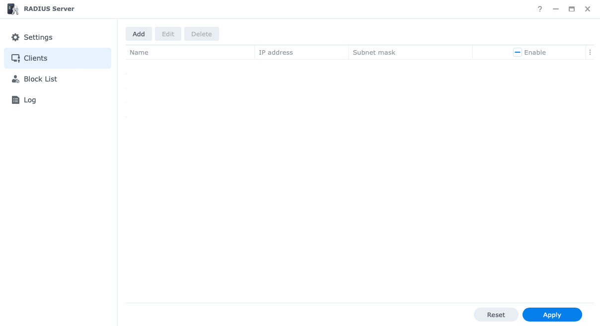 Mikrotik: Configure authentication with Synology RADIUS Server